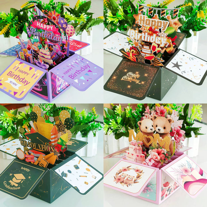 Sunflower Butterfly Rose Flower Pop up Card for birthday wedding Mother ...