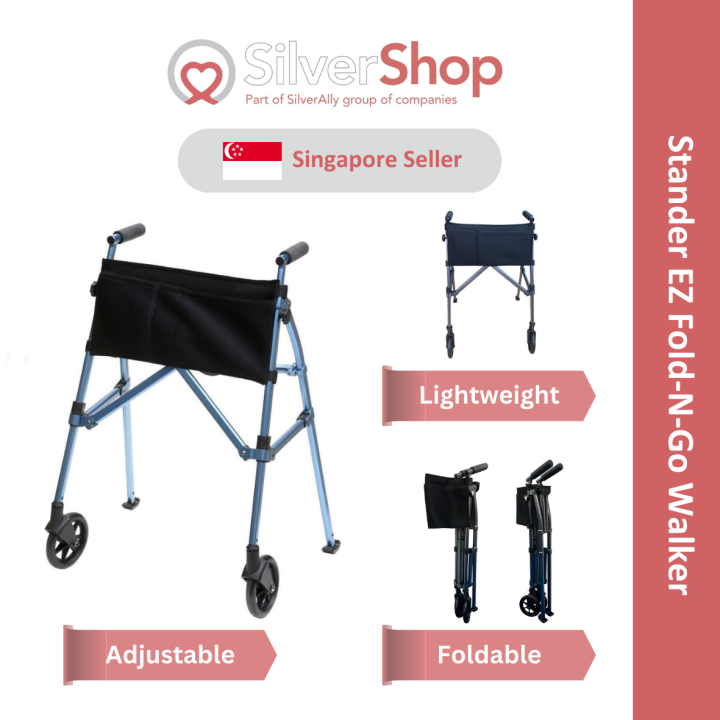 Elderly Walker Stander EZ Fold-N-Go, Lightweight, Foldable, Height ...