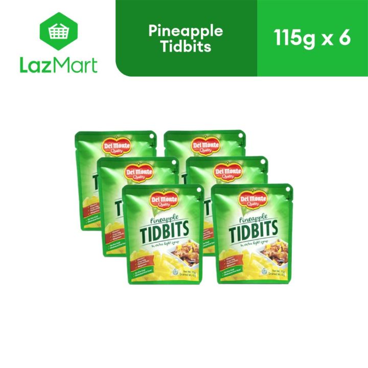 Del Monte Pineapple Tidbits 115g - Pack of 6 | Lazada PH