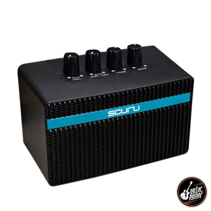 Scuru S1-B Rechargeable Bass Guitar Practice Amplifier with Drive ...