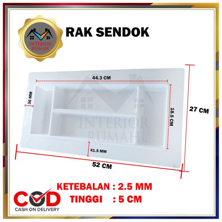 Rak Sendok / Drawer Kecil Plastik 52 x 27 x 5 cm | Lazada Indonesia