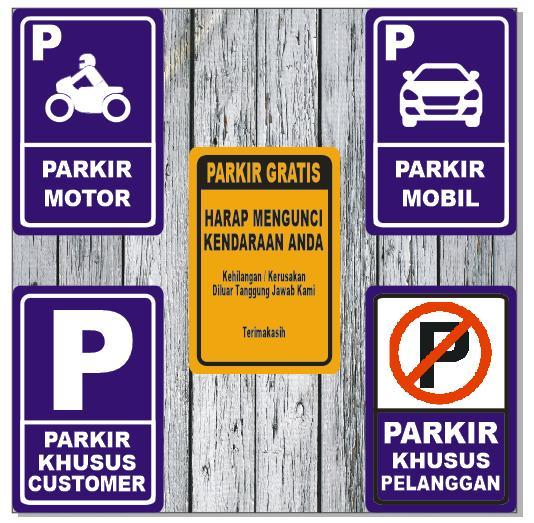 Sticker Waterproof, Dilarang Parkir, Parkir Gratis, Parkir Khusus ...