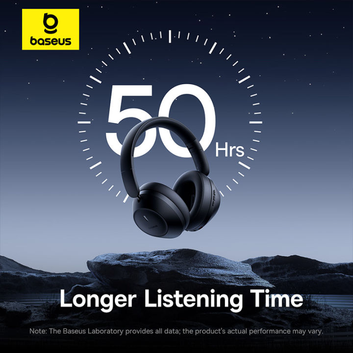 Baseus Bass 30 Max Wireless Headphone Bluetooth 5.3 Earphone Bass -30dB ...