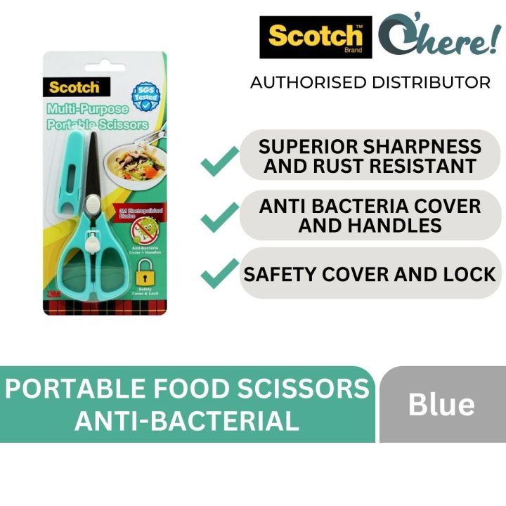 3M SCOTCH PORTABLE FOOD SCISSORS ANTI-BACTERIAL | Lazada Singapore