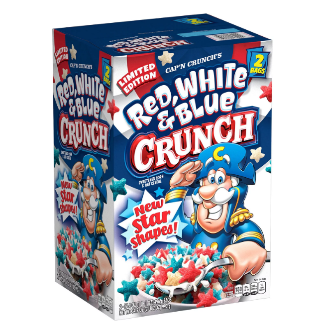 Cap'n Crunch's Limited Edition Red, White and Blue Crunch Star Shapes ...