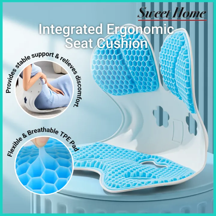 Integrated Seat Cushion Ergonomic Sitting Posture Correction Waist ...