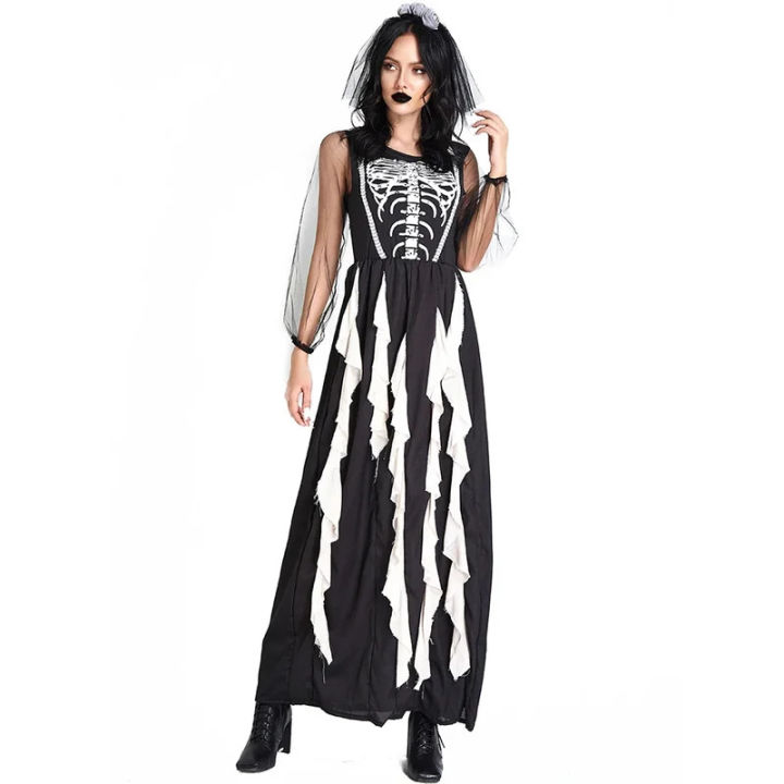 Halloween Lady Carnival Scary Corpse Vampire Zombie Costume Mexican Day ...