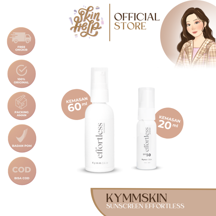 EFFORTLESS SUNSCREEN SPF 50 BY KYMMSKIN TONE UP | Lazada Indonesia