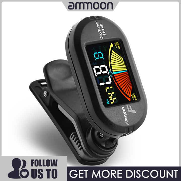 Guitar Tuner Clip On for Guitar Bass Violin Ukulele Color LCD Display ...