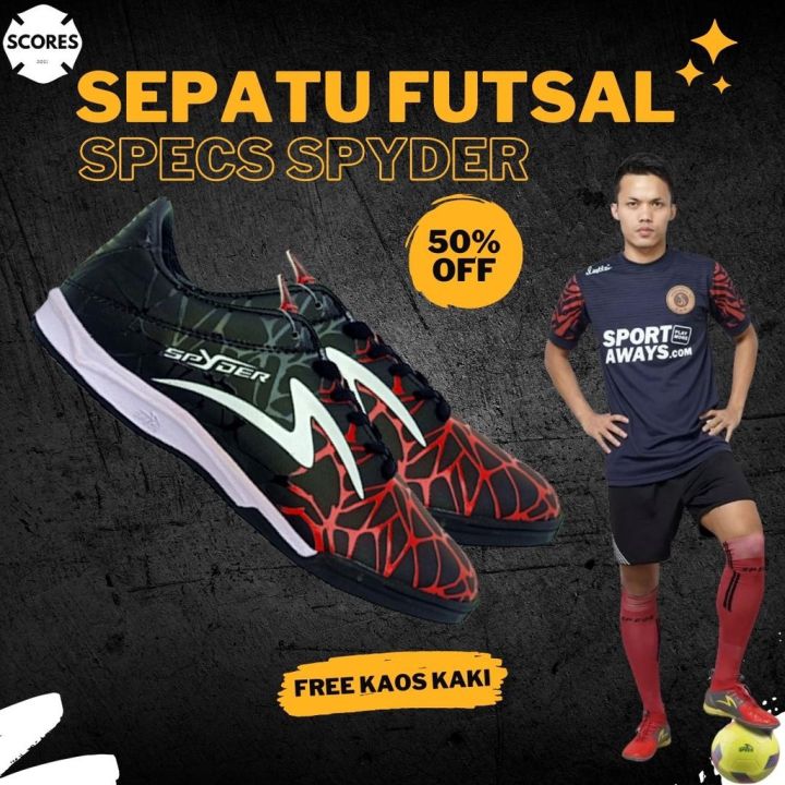Sepatu Futsal Pria Specs Accelerator Spyder Kualitas Premium Merah ...