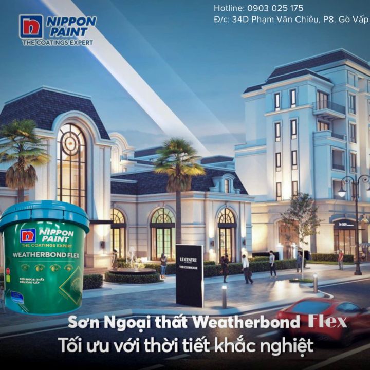 Bán Sơn ngoại thất cao cấp Nippon Weatherbond Flex | Lazada.vn