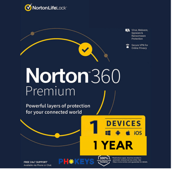 Norton 360 Premium | 1 Device 1 Year - Global License Key | Lazada PH