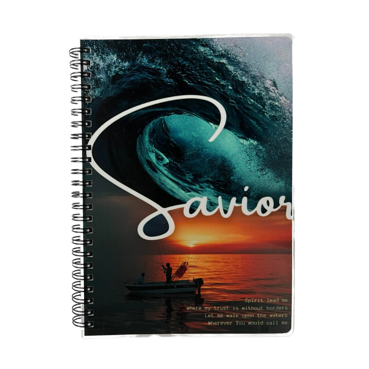 Savior Themed Devotional Journal Spiral Notebook with Laminated Cover ...