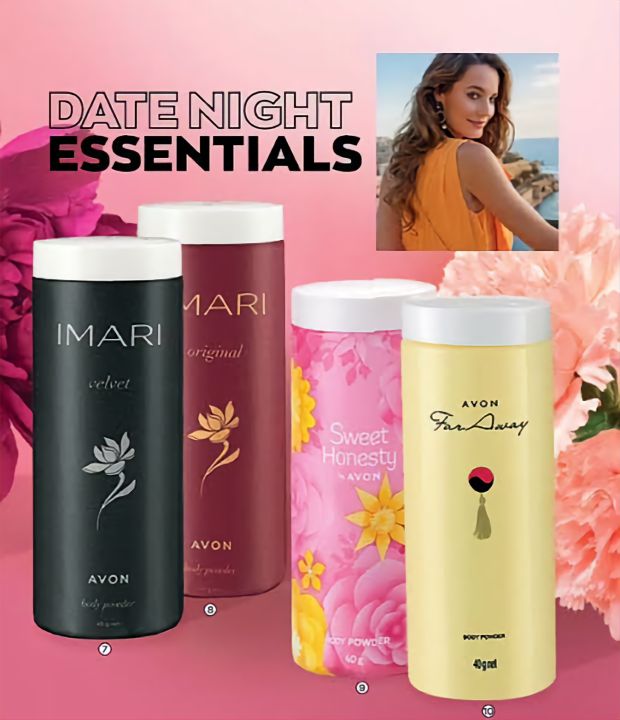 Avon Body Powder 40g. Imari Velvet, Imari Original, Sweet Honesty ...