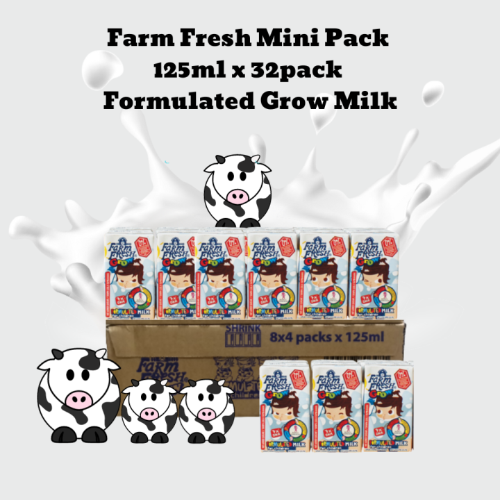 Susu Farm Fresh UHT Milk Pek Kecik /Mini Pack 125ml x 32pek 1 karton ...