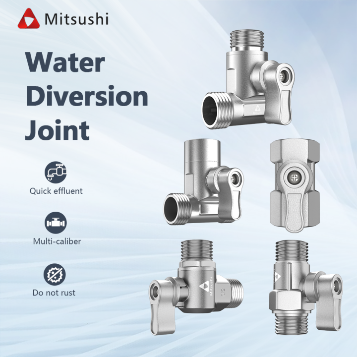 Mitsushi Angle Valve Stainless Steel 304 Three-Way Angle Valve 1/2"x 1/ ...