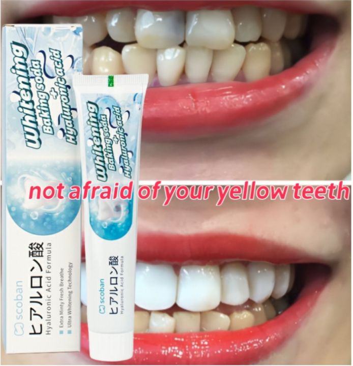 Teeth Whitening toothpaste Peppermint Food Graded Family baking soda ...