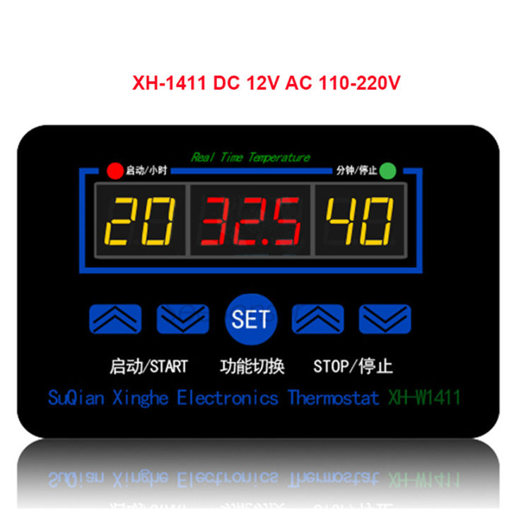 XH-W1411 LCD Display Digital Thermostat Multifunction Temperature ...