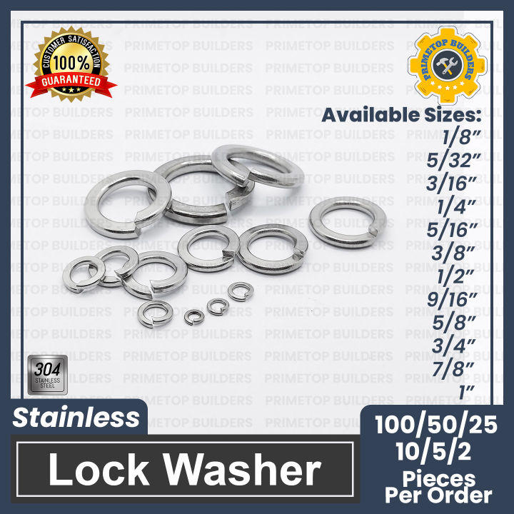 STAINLESS Lock Washer / SUS Lock Washer / Spring Lock Washer 1/8 , 5/32 ...