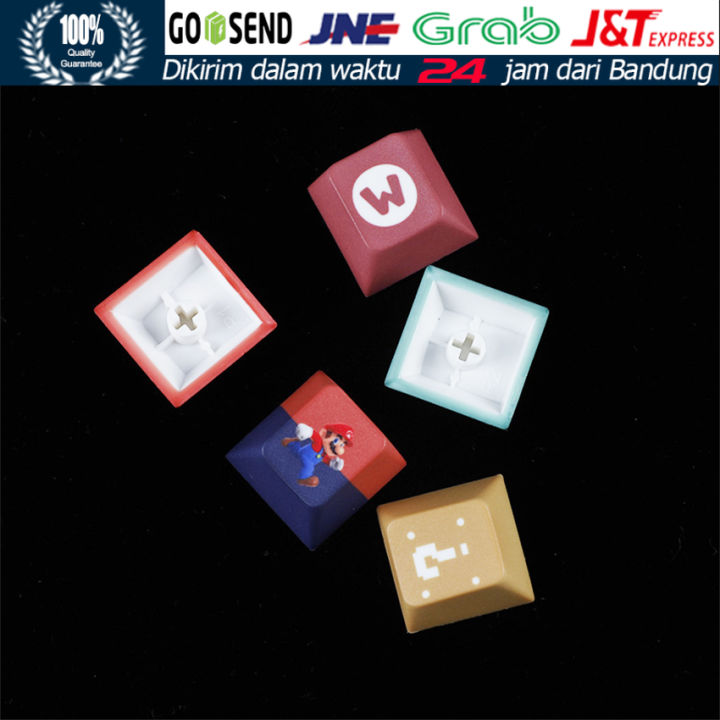 Keycaps Mario Set PBT Keyboard Caps Nintendo Switch Super Mario Bros ...