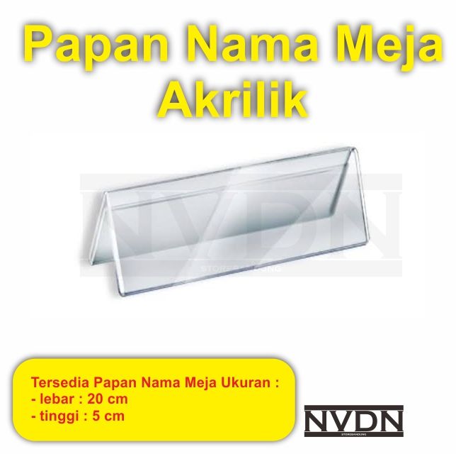Papan Nama Meja Akrilik 2 sisi ukuran 20x5 | Lazada Indonesia