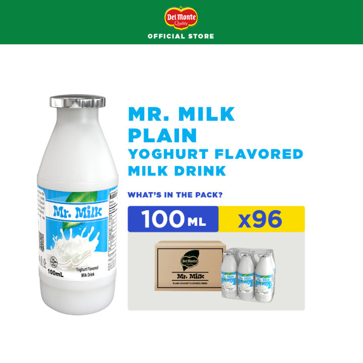 Del Monte Mr. Milk Plain Yoghurt Flavored 100mL - 96 bottles | Lazada PH