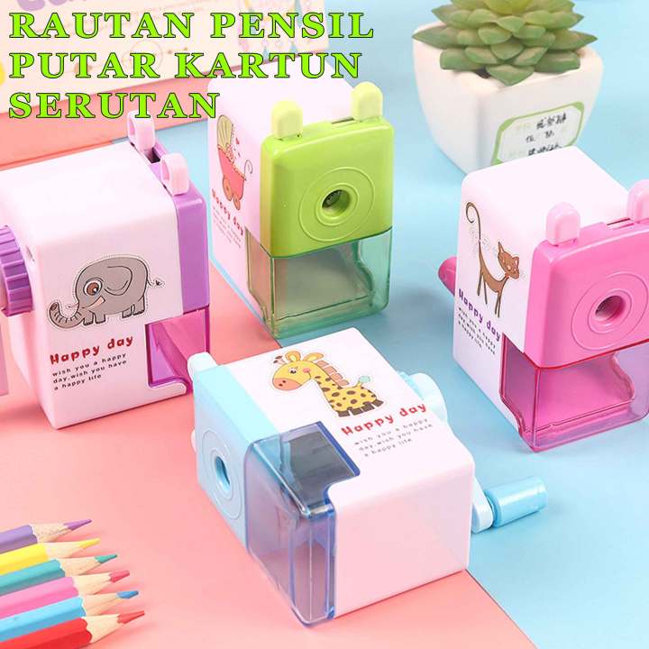 Rautan Pensil / Rautan Putar Kartun / Serutan Multifungsi | Lazada ...
