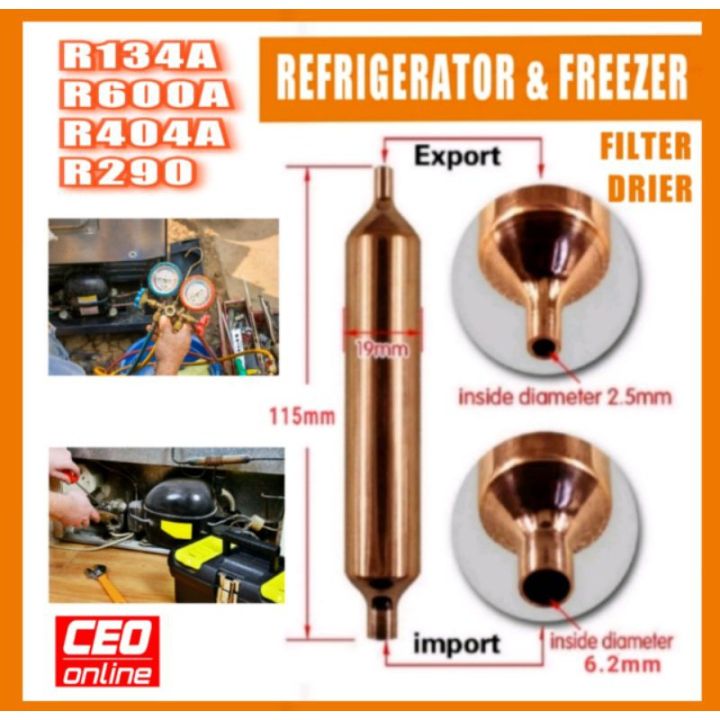 CEO 🇲🇾 Refrigerator Freezer Fridge Filter Drier Copper Strainer Peti ...