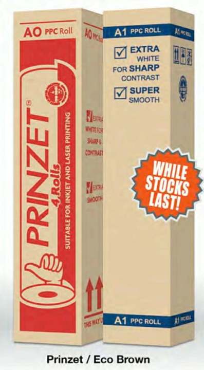 A1 Paper Roll (594mm x 50m x 2" ) 80gsm - 1 Roll per Box ( PRINZET ...