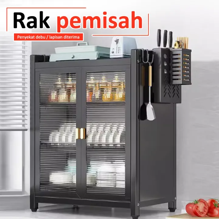 Rak Piring Tertutup Rak Lemari Stainless Dapur Lemari Piring Minimalis ...
