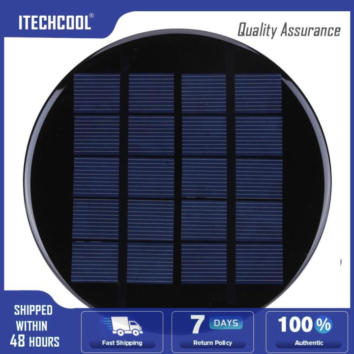 【Original】1.1W 5V Solar Panel Kit Mini Round Solar Charging Panel ...