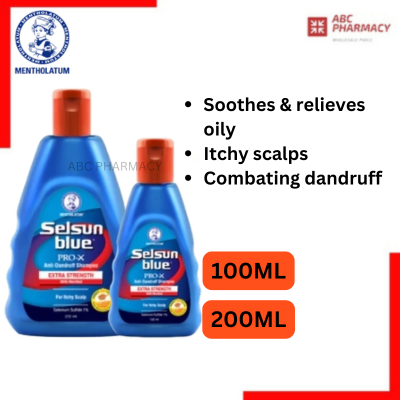 MENTHOLATUM Selsun Blue Pro-X Extra Strength Shampoo 120ml / 200ml (RED ...