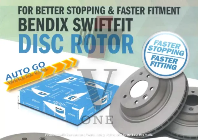 Original Bendix Nissan Navara D40 Front Disc Rotor- 1 SET (BR2332) | Lazada