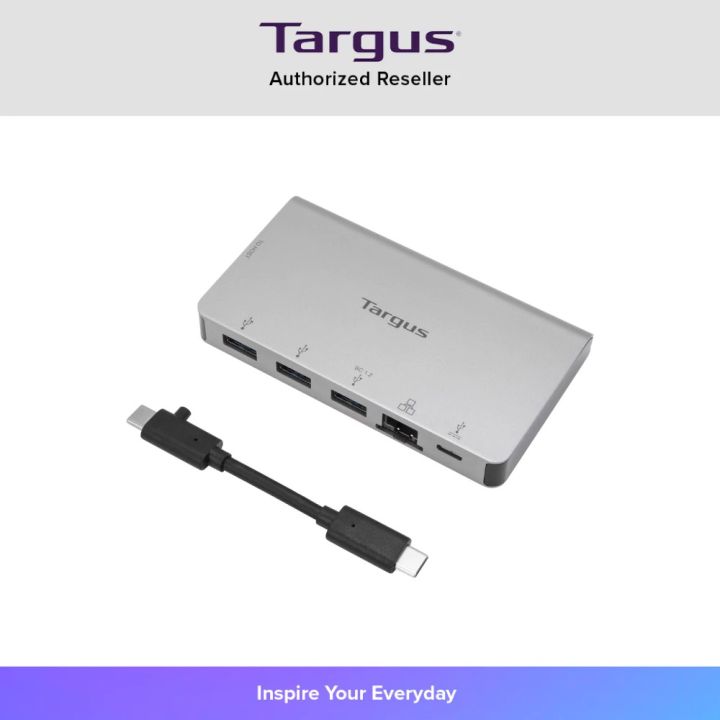 Targus USB-C Multi-Port Hub with Ethernet Adapter and 100W Power ...