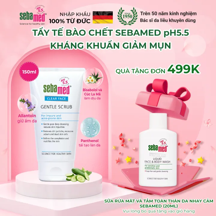 Tẩy tế bào chết Sebamed Clear Face Gentle Scrub pH5.5 (150ml) | Lazada.vn
