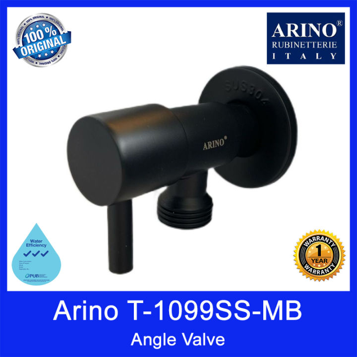 Arino T-1099SS | T-1099SS-MB Angle Valve. Stainless Steel 304. Satin or ...
