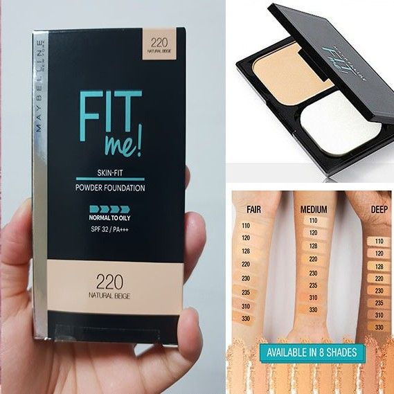 Mayblline Fit Me Skin Fit Powder Foundation (120 220 128 ) | Lazada PH