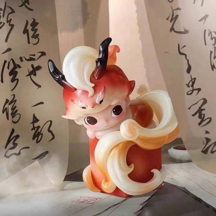 Original Pop Mart DIMOO A glass of wind and moon Series Action Figure ...