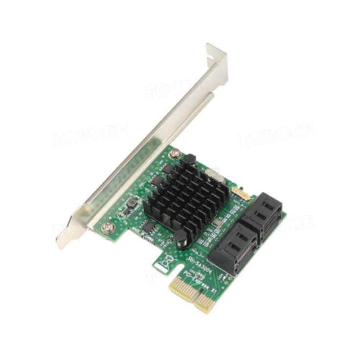 U0PCIE to SATA Expansion Card PCI Express X1 to 4 Ports SATA 3 3.0 III ...