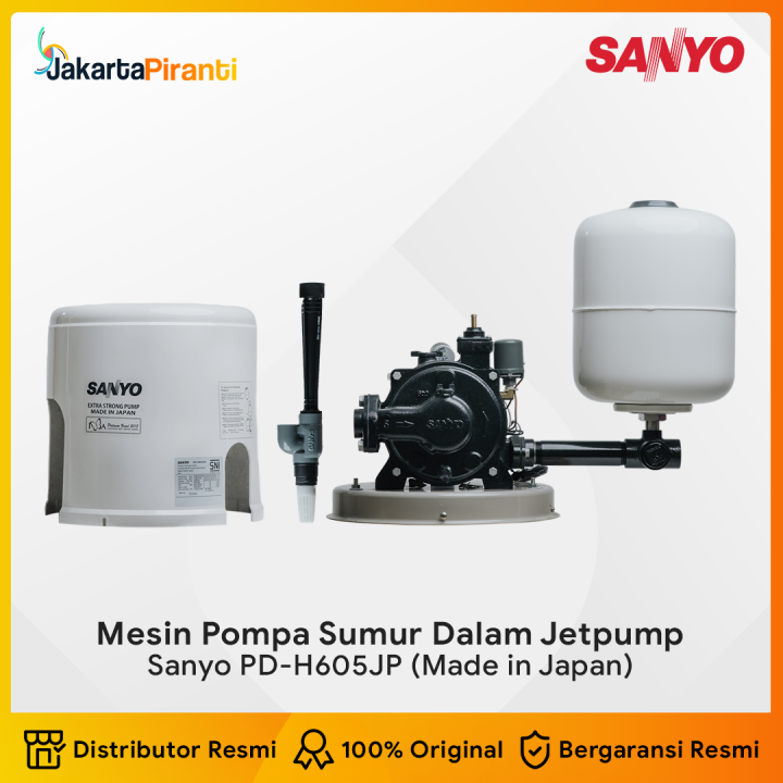 Sanyo PDH-605 JP Mesin Pompa Air Sumur Dalam Jet Pump Jetpump Otomatis ...