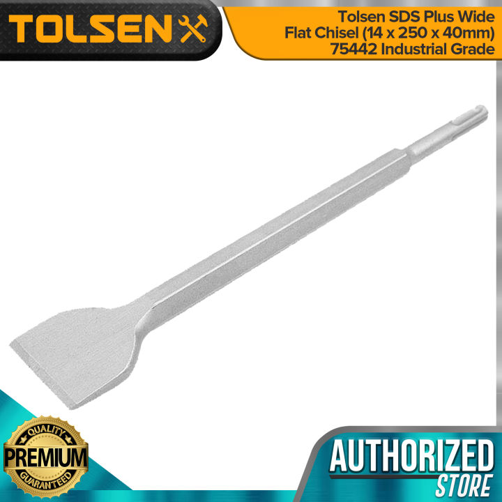 Tolsen SDS Plus Wide Flat Chisel (14 x 250 x 40mm) 75442 Industrial ...