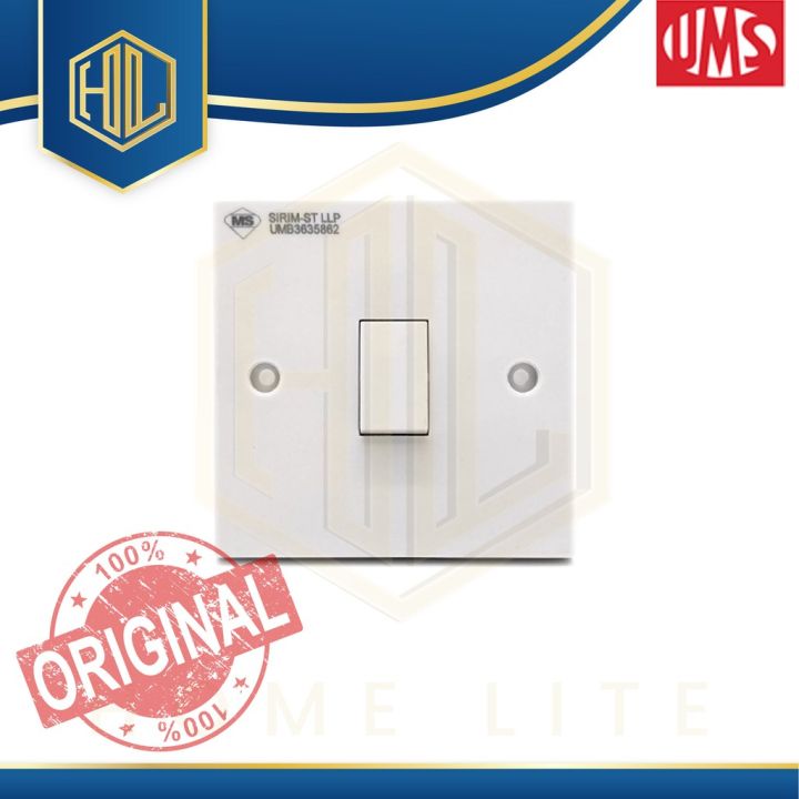 UMS 10AMP 1 GANG 1 WAY SWITCH - 201-1W - Wall Socket Plug Wall Switch ...