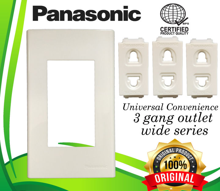 PANASONIC1 3 gang universal outlet Wide Series Heavy Duty (Original ...
