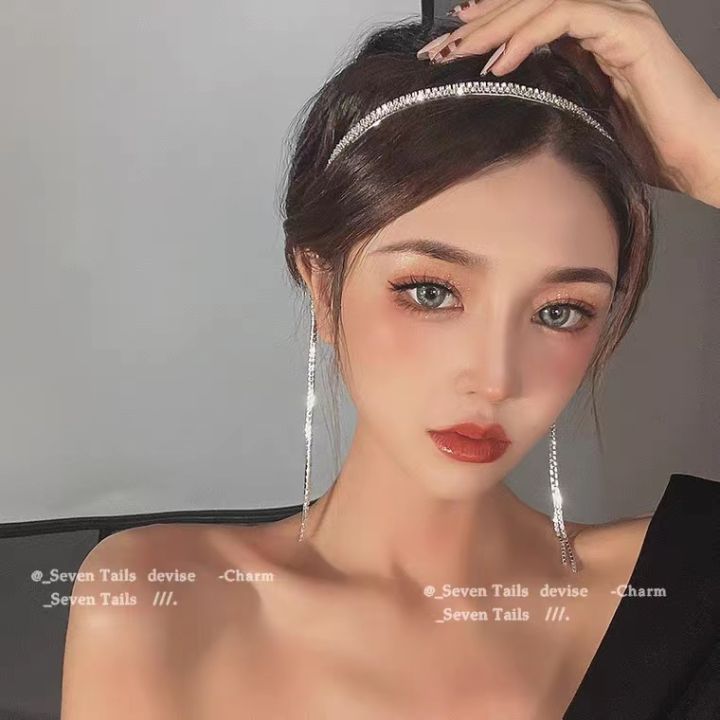 La' j'adore ที่คาดผมติดพู่ คริสตัล ที่คาดผมสวยๆ สไตล์เกาหลี | Lazada.co.th