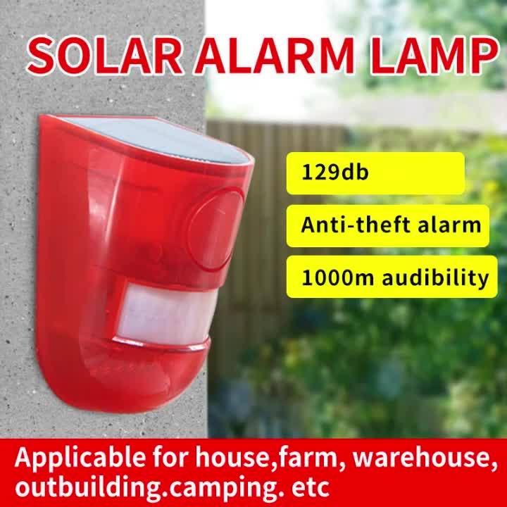 Solar Alarm Wireless Infrared Induction Sound and Light Anti-Theft ...