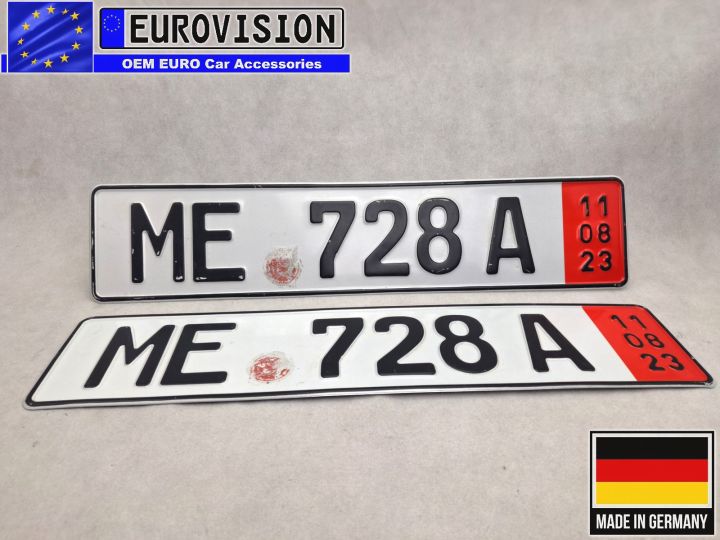 Euro Plates from Germany - Original Used German Red Fraction Europlates ...