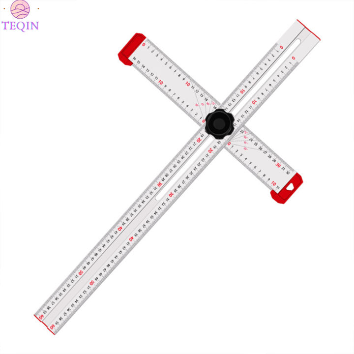 TEQIN Aluminum Alloy 4 In 1 Drilling Positioning Ruler, 25 In T Square ...