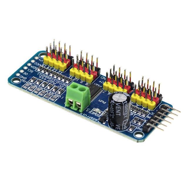 16 Channel 12-Bit PWM/Servo Driver-I2C Interface PCA9685 Module for Raspberry Pi Shield Module ...