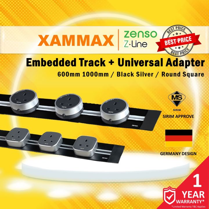 Zenso - Z.Line 600MM / 1000MM Black Embedded Power Track + Universal ...