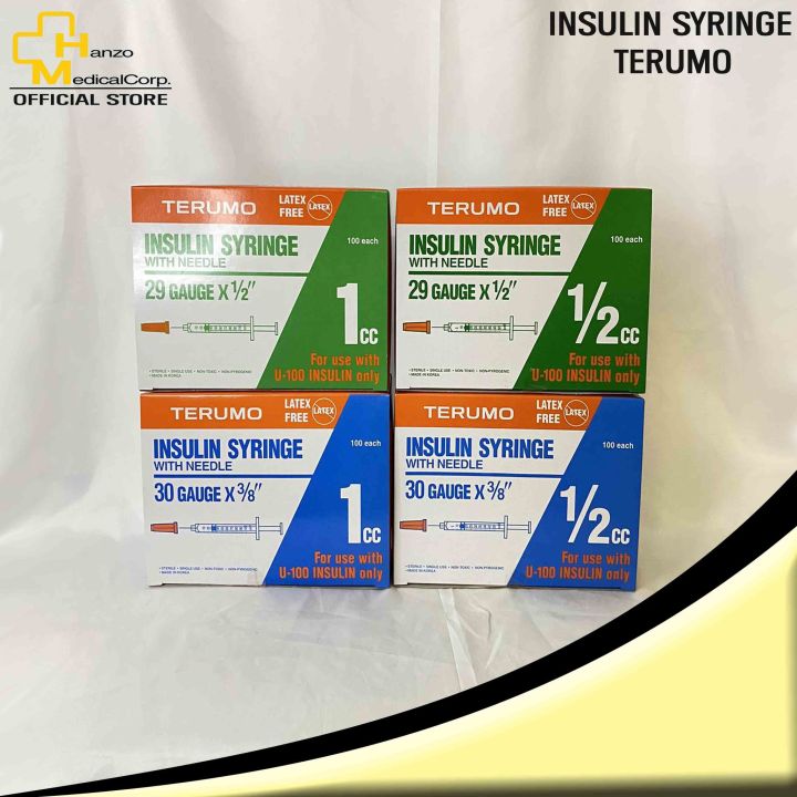 TERUMO INSULIN SYRINGE 1/2cc, 1cc (G29, G30) | Lazada PH
